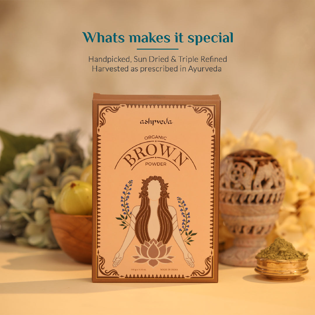 Organic Brown Hair Color Powder- Ashpveda