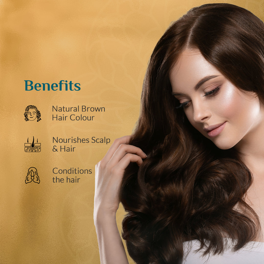 Organic Brown Hair Color Powder- Ashpveda